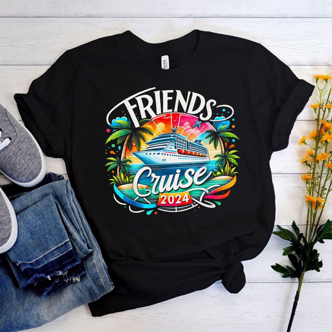 Friends Cruise 2024 Cruise Squad 2024 Funny Friend Group Shirt | Benopy
